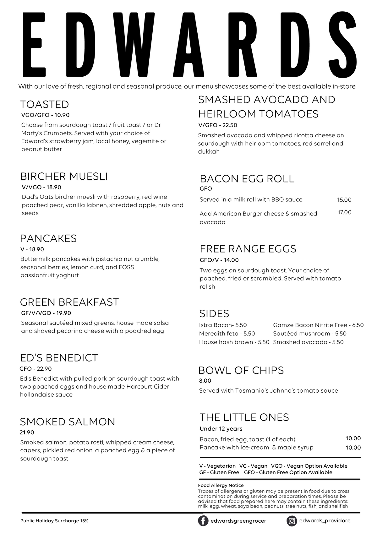 Bendigo's Favourite Cafe | Open 7 Days - Edwards Providore