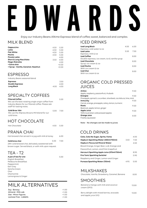 Bendigo's Favourite Cafe | Open 7 Days - Edwards Providore